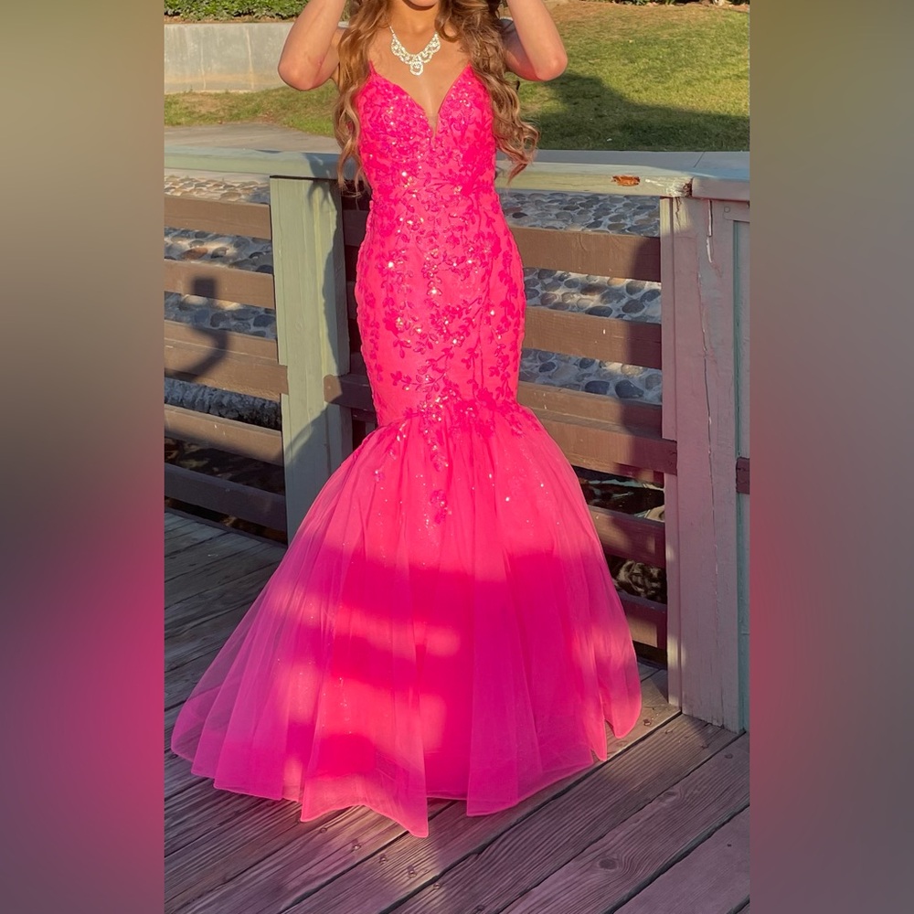 Pink Mermaid Prom Dress - Gem